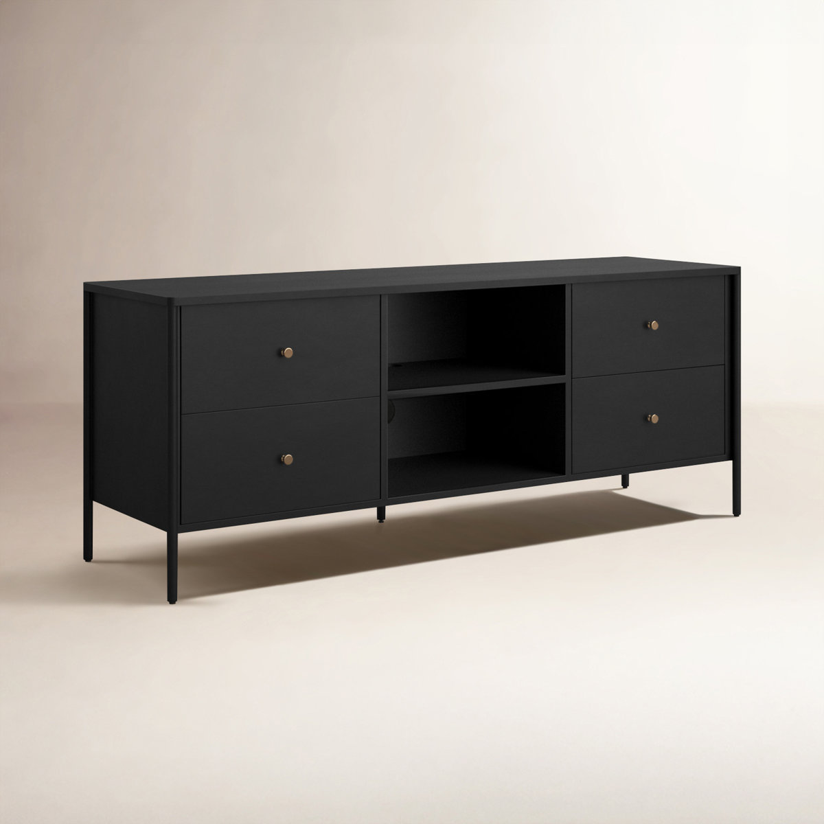 Four Hands Soto Media Console - Black & Reviews | Perigold